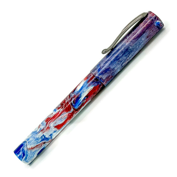 Bespoke Fountain Pen | Americana by Starry Night Resins #3 | M14 - Signature Pen Company